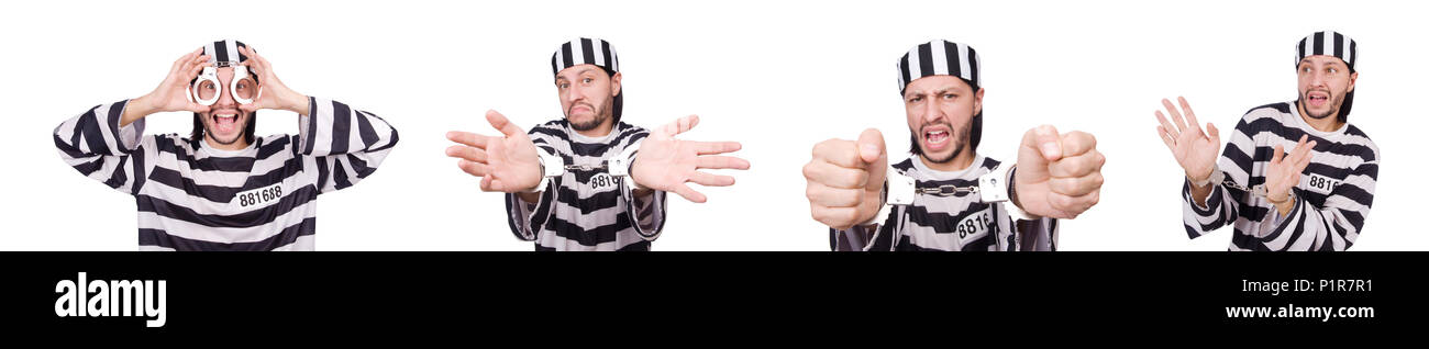 Prison inmate isolated on the white background Stock Photo - Alamy
