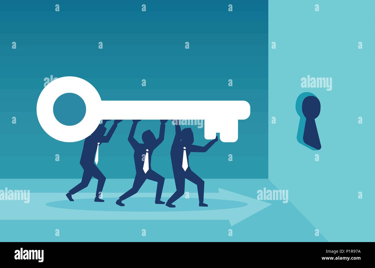 Working together concept Stock Vector Images - Alamy