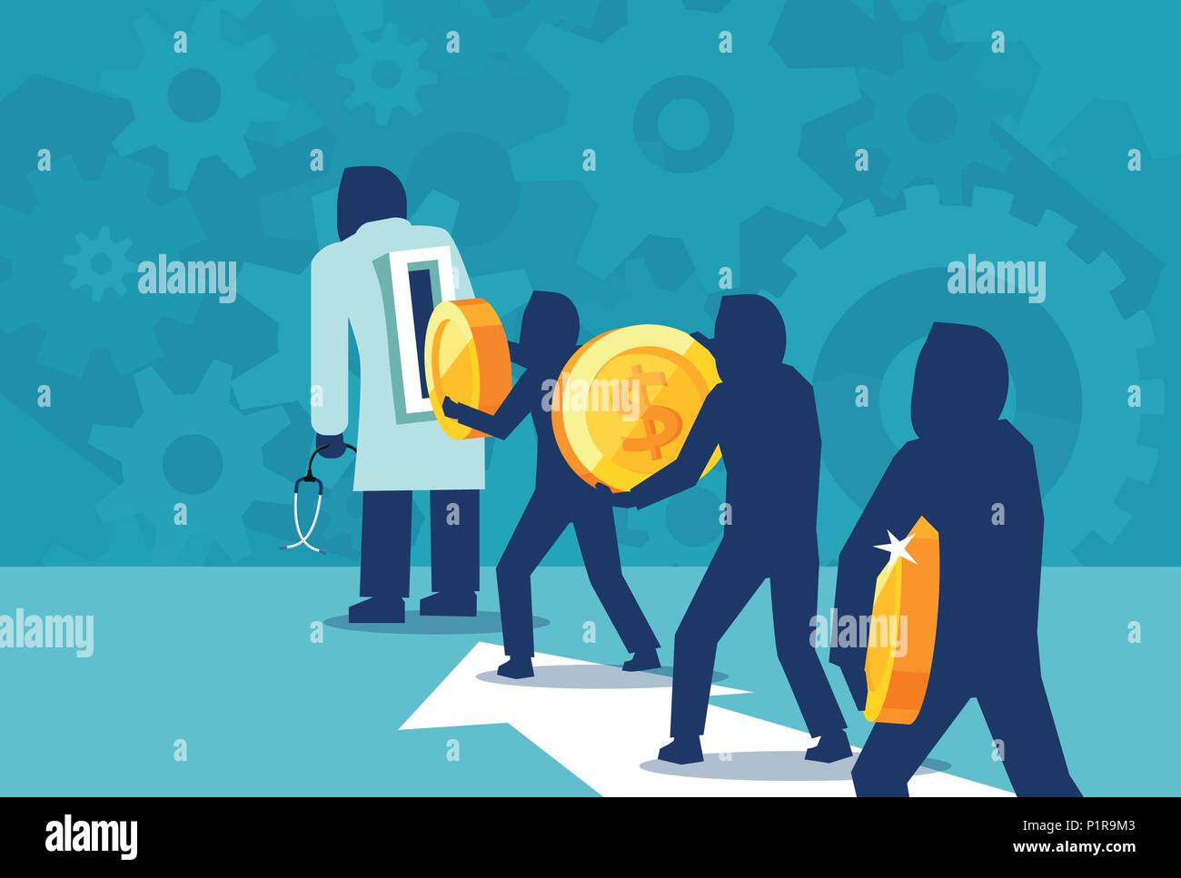 Money medicine Stock Vector Images - Alamy