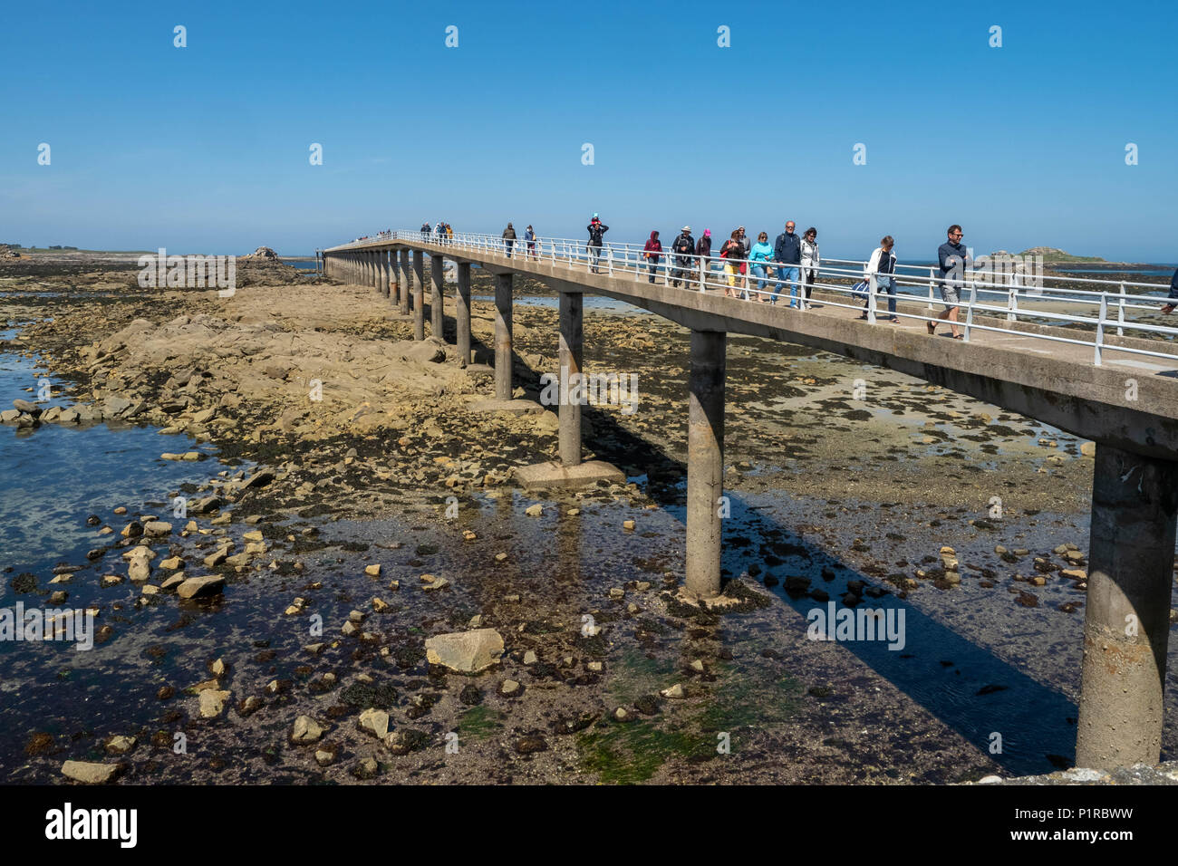 Crozon, Morgat on the Brittany coast path in Northern France in mid May ...