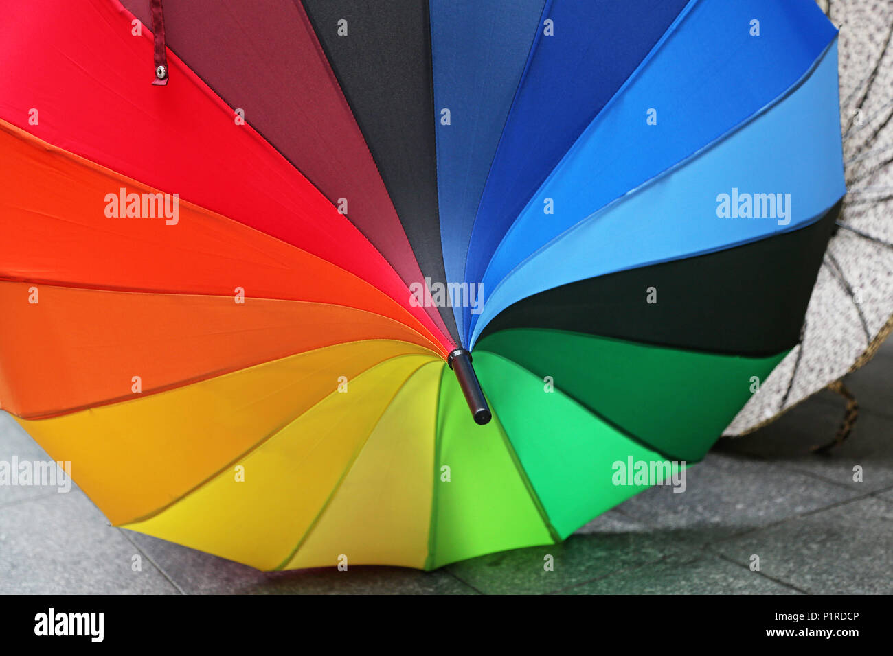 Decorative Parasol in all Colors of Rainbow Stock Photo - Alamy
