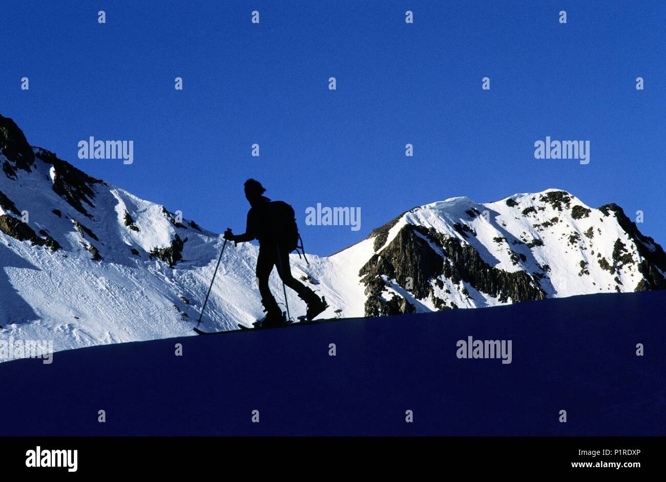 mountain / alpine skiinging at the Respomuso mountains (Pyrenees Stock ...