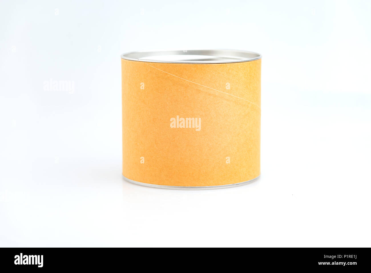 Paper Cylinder Container isolated on white background Stock Photo - Alamy
