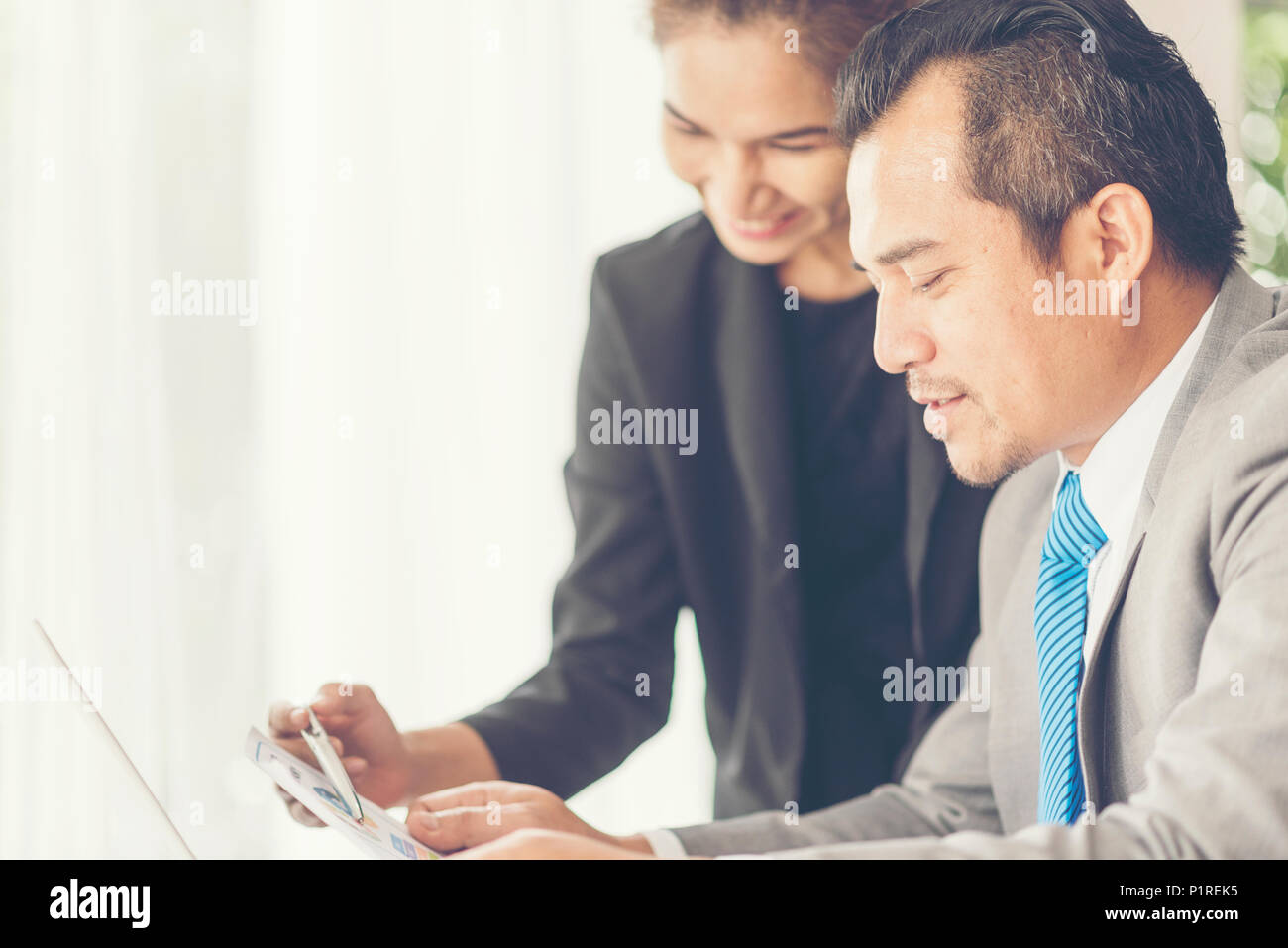 business people serious and working hard together in the office Stock ...