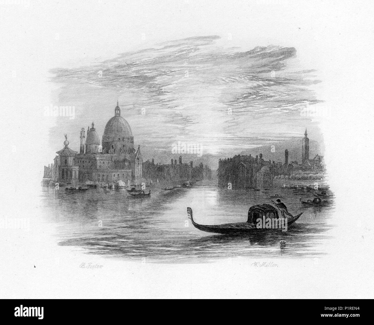 'The next sweet even' engraving by William Miller after Birket Foster ...
