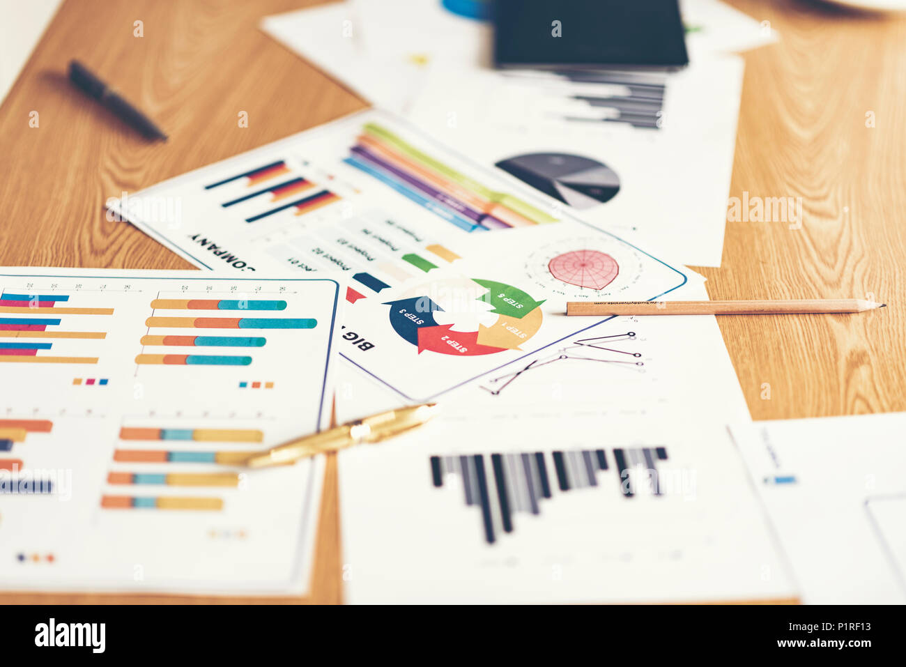 Image of business documents on workplace Stock Photo - Alamy