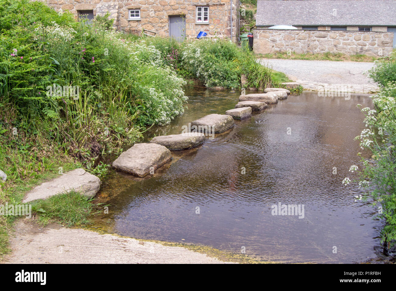 Stepping Stones at Penberth Cove, Cornwall UK, Location for the BBC ...