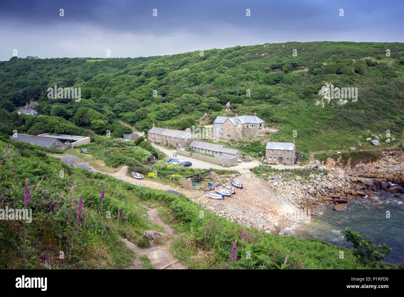 Penberth Cove, Cornwall UK, Location for BBC Poldark TV Series Stock ...