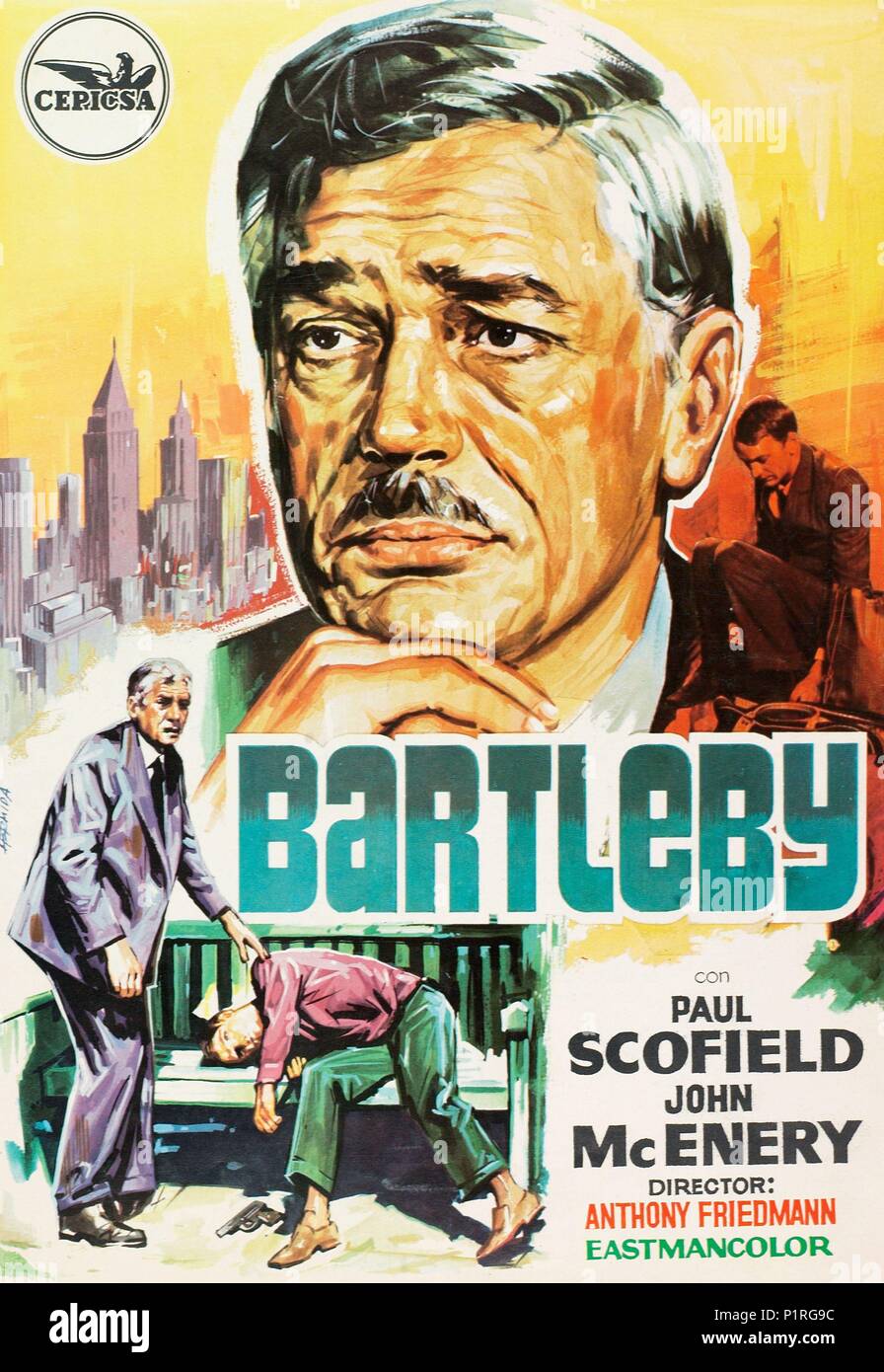 Original Film Title: BARTLEBY. English Title: BARTLEBY. Film Director: ANTHONY FRIEDMAN. Year ...