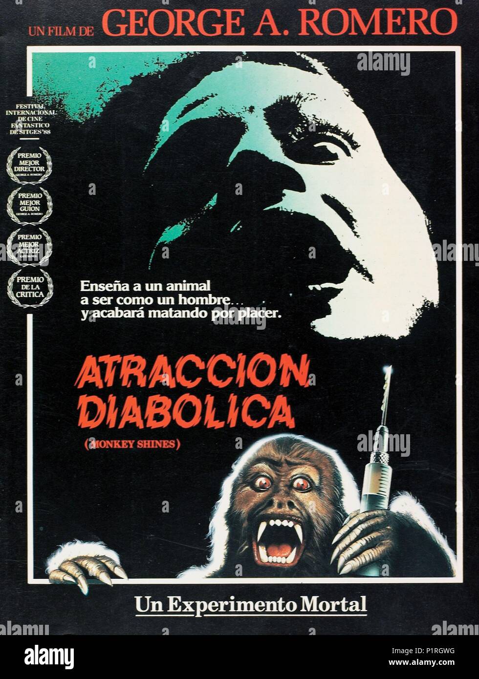 Original Film Title: MONKEY SHINES. English Title: MONKEY SHINES. Film ...