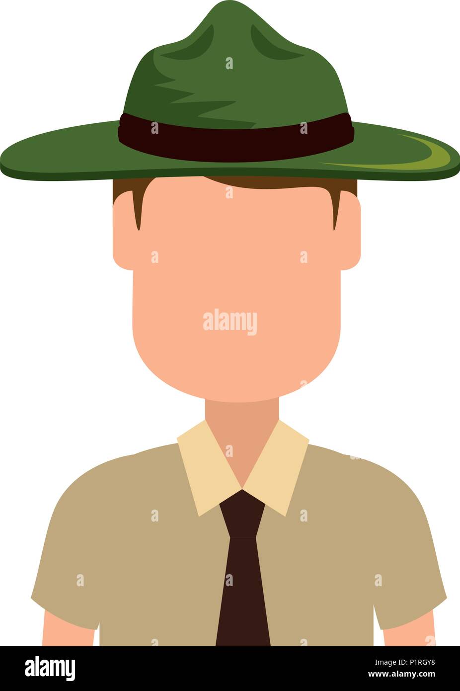 Canadian Ranger avatar character vector illustration design Stock ...