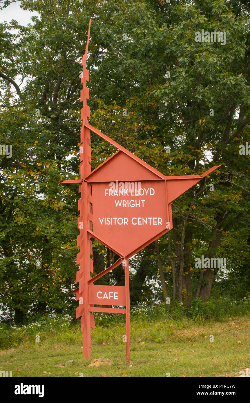 Taliesin estate of Frank Lloyd Wright in Spring Green Wisconsin Stock ...