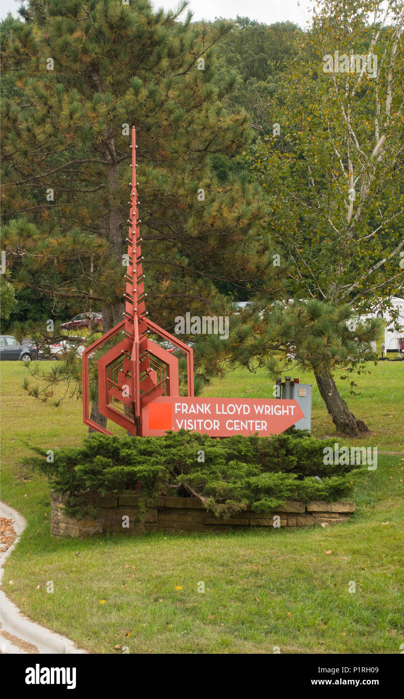 Taliesin estate of Frank Lloyd Wright in Spring Green Wisconsin Stock ...