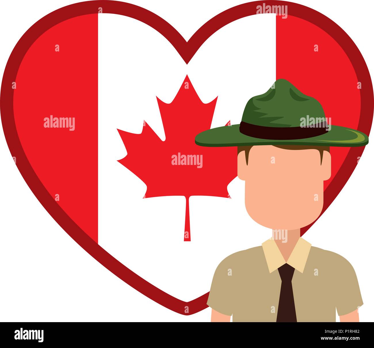 Young people canada flag Stock Vector Images - Alamy