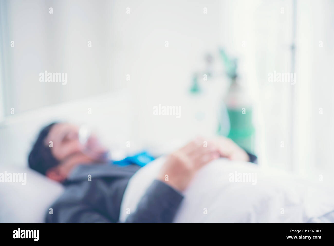 abstract blurry background of Businessman are sick, Working on Hospital ...