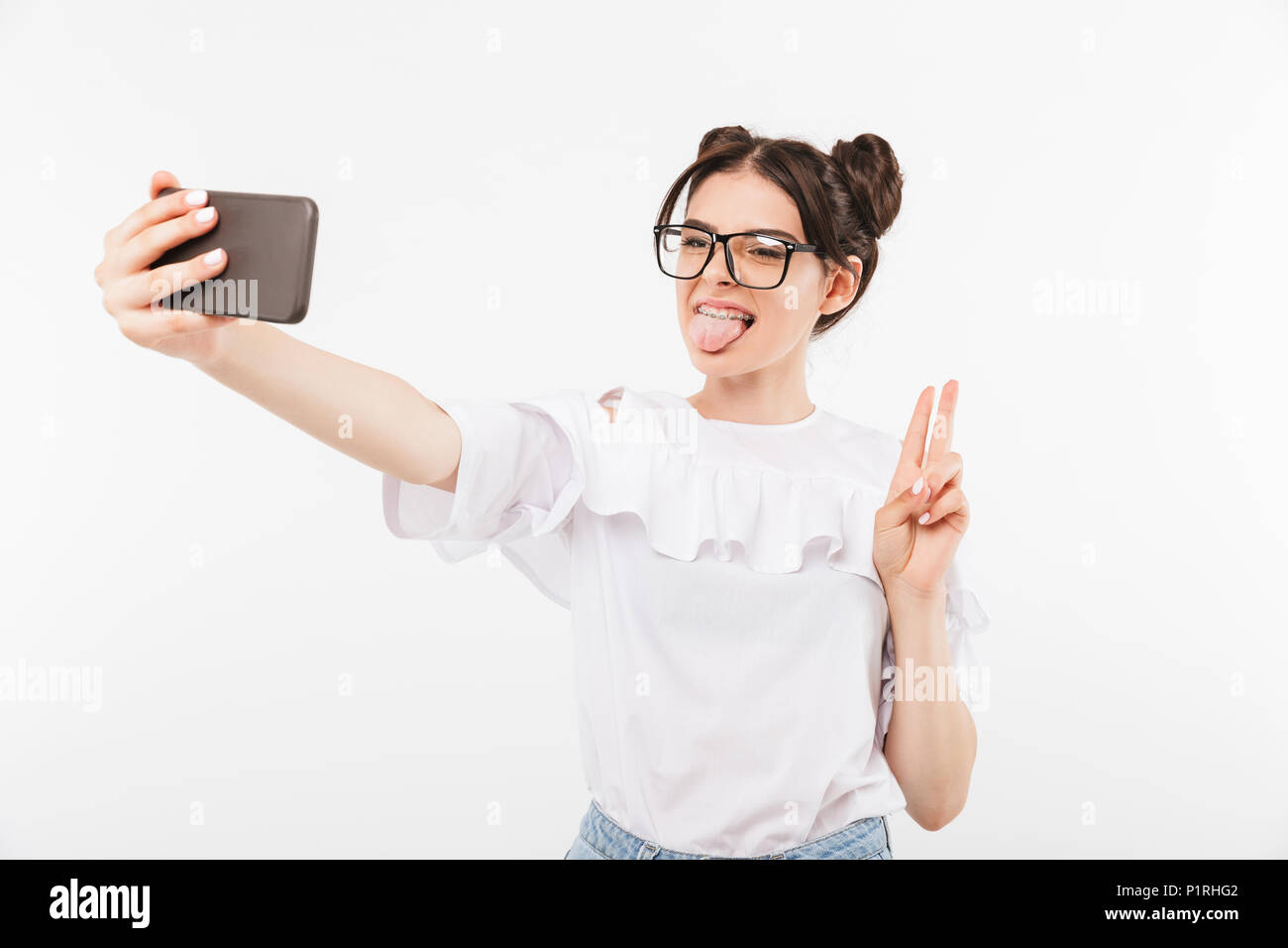 Double peace sign hi-res stock photography and images - Alamy