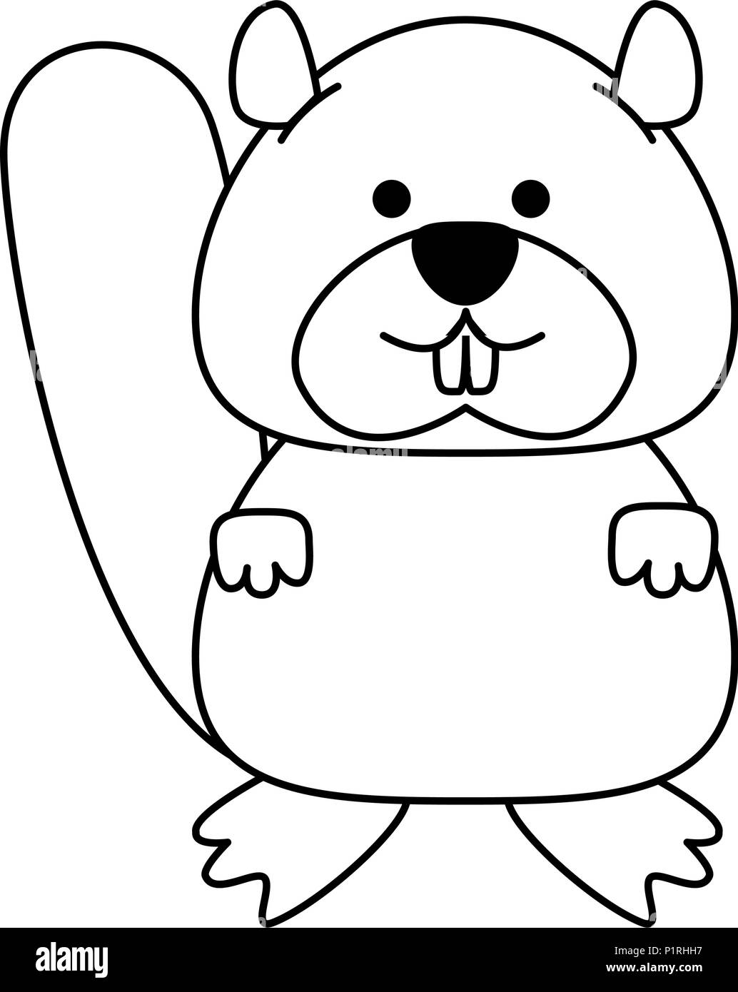 Groundhog Clipart Black And White