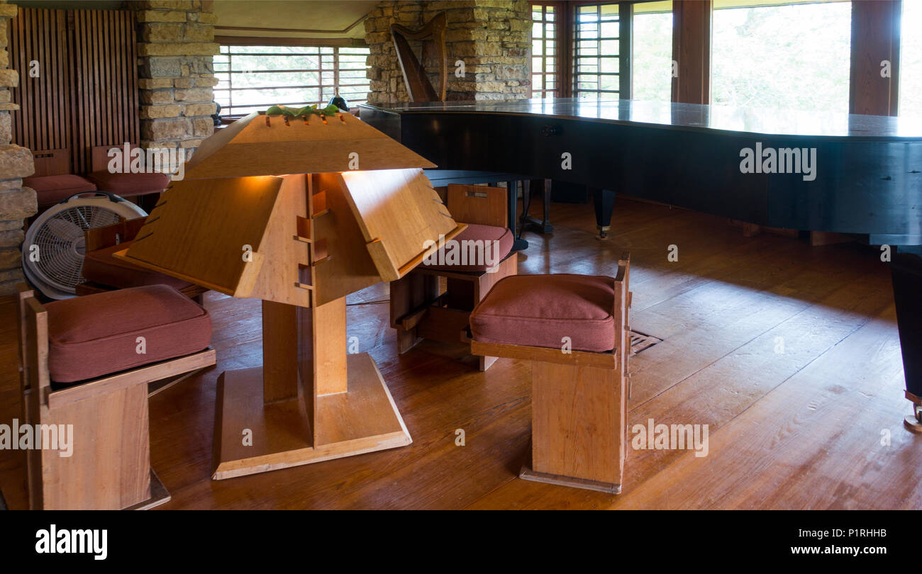 Taliesin estate of Frank Lloyd Wright in Spring Green Wisconsin Stock ...