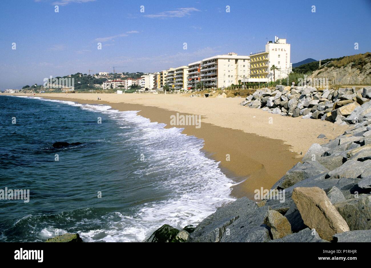 SPAIN - Catalonia - Maresme (district) - Barcelona. Canet de Mar, playa ...