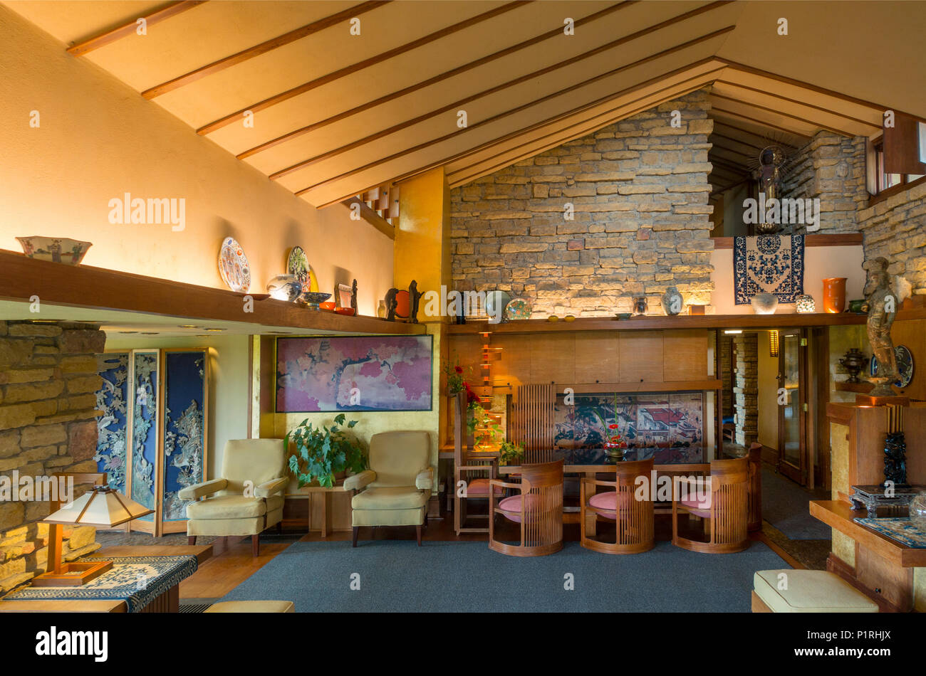 Taliesin estate of Frank Lloyd Wright in Spring Green Wisconsin Stock ...