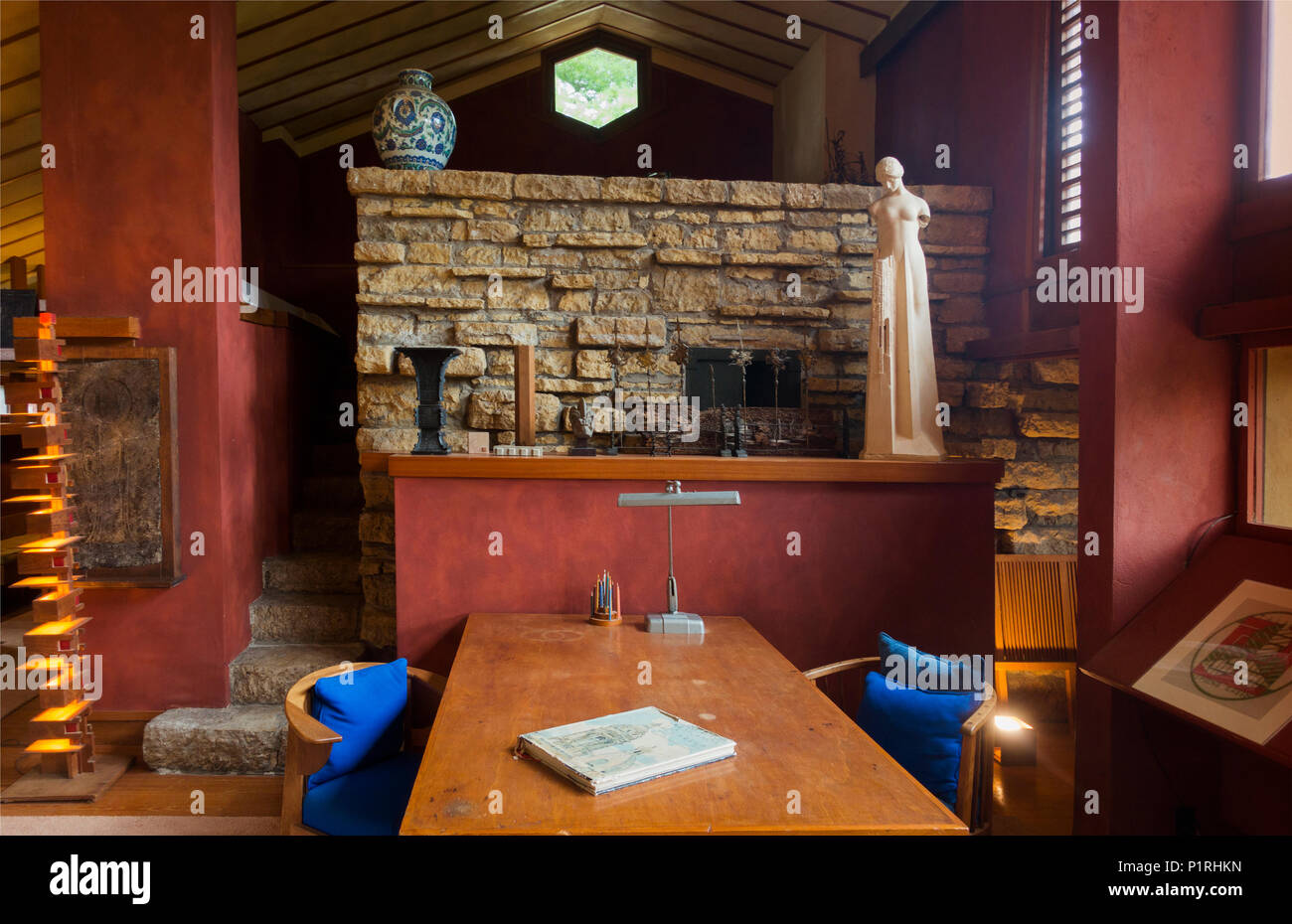 Taliesin estate of Frank Lloyd Wright in Spring Green Wisconsin Stock ...