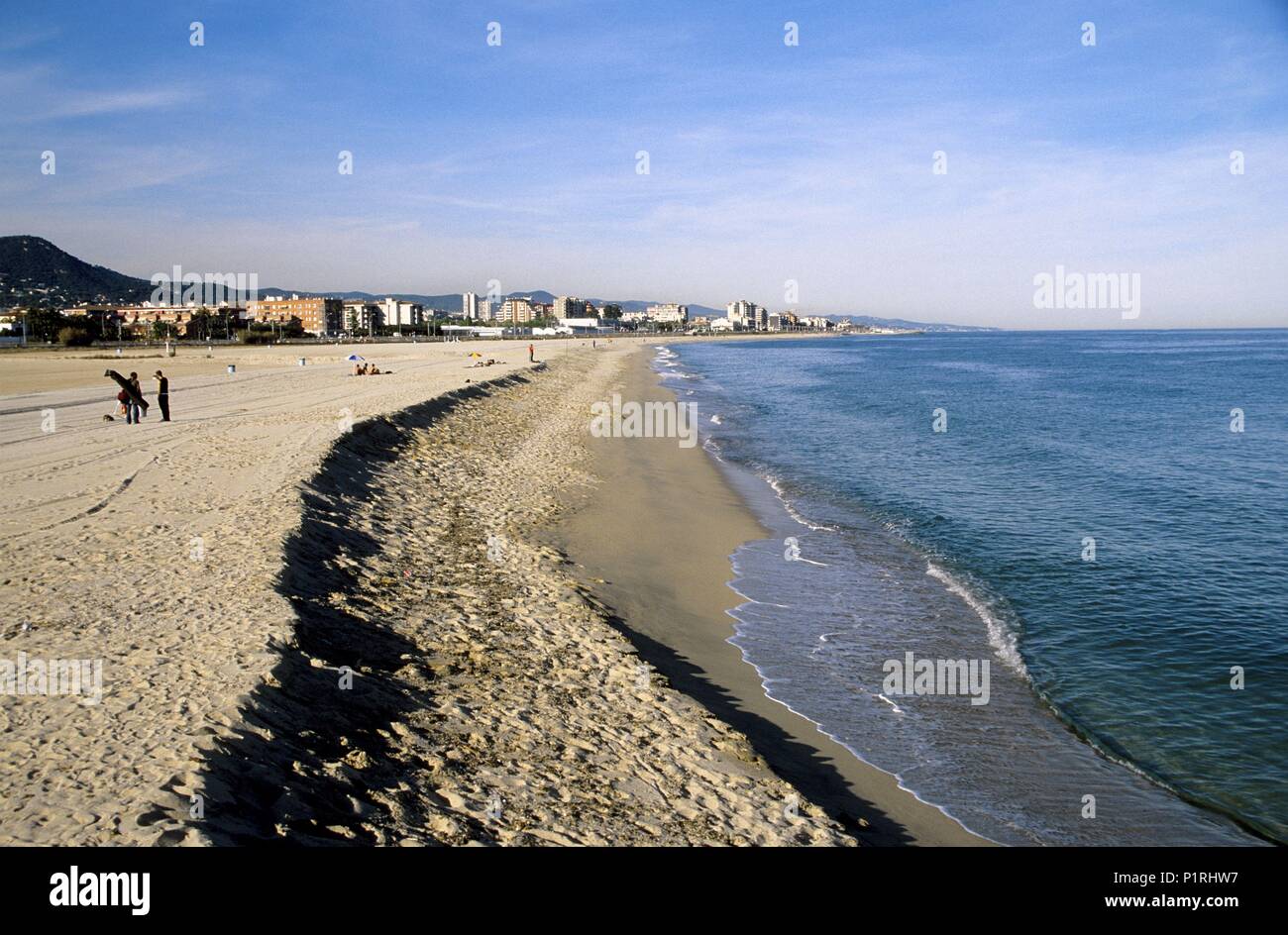 Premià de Mar; playa / Platja de Llevant Stock Photo - Alamy