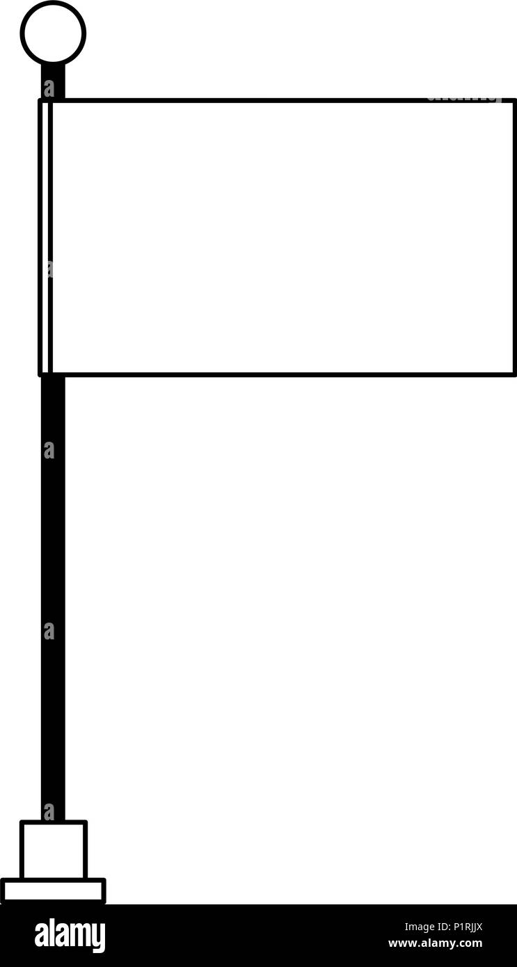 flag in pole isolated icon vector illustration design Stock Vector ...