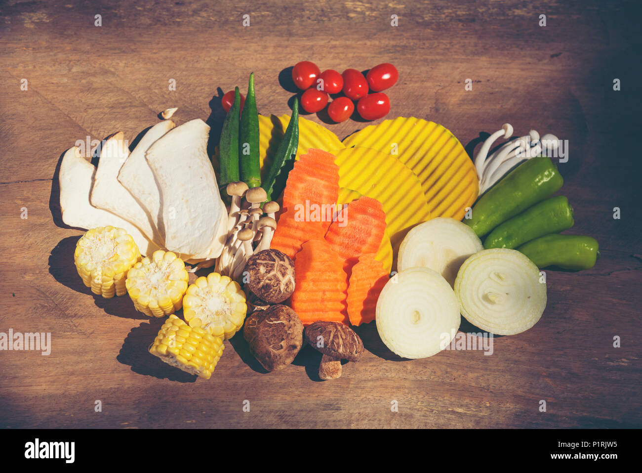 set of Organic vegetables Stock Photo - Alamy