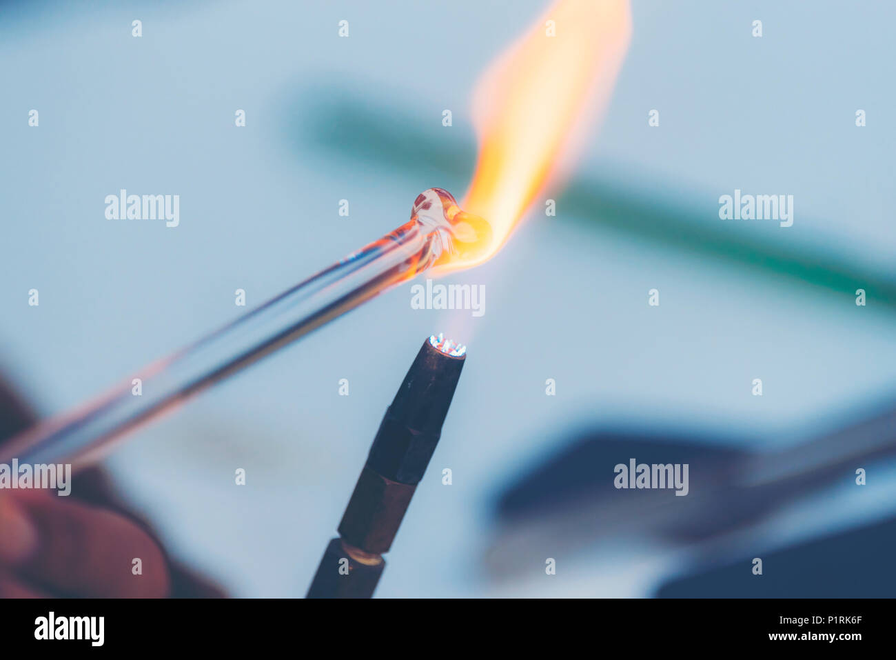 Industry steel, Background peeling of slab, Flakes flame by blowing gas ...