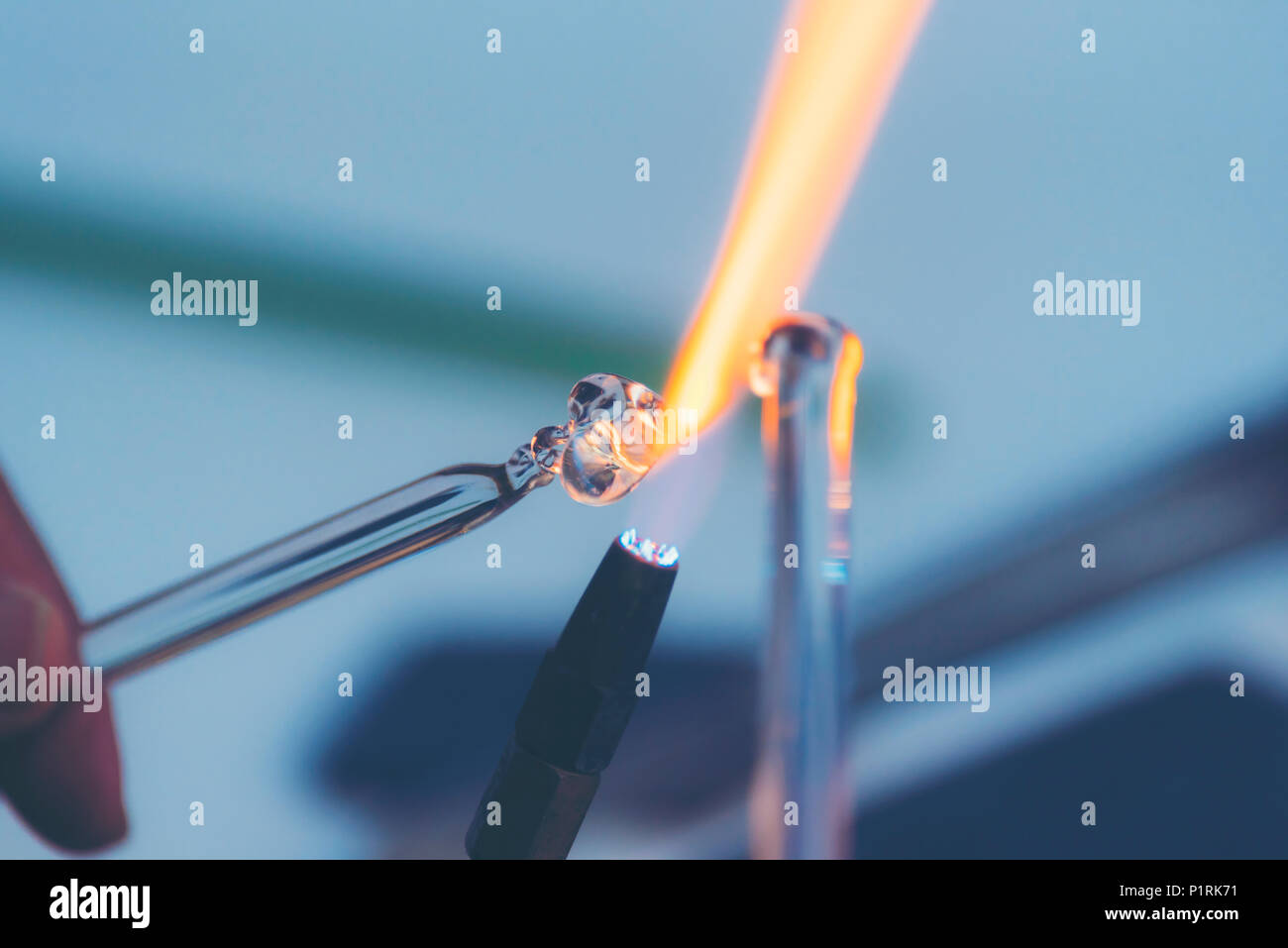 Industry steel, Background peeling of slab, Flakes flame by blowing gas ...