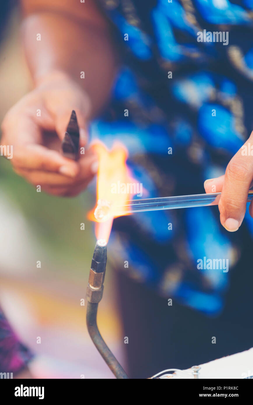 Industry steel, Background peeling of slab, Flakes flame by blowing gas ...