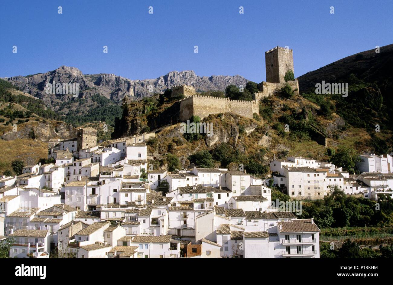 panorama of Cazorla + Castle Stock Photo - Alamy