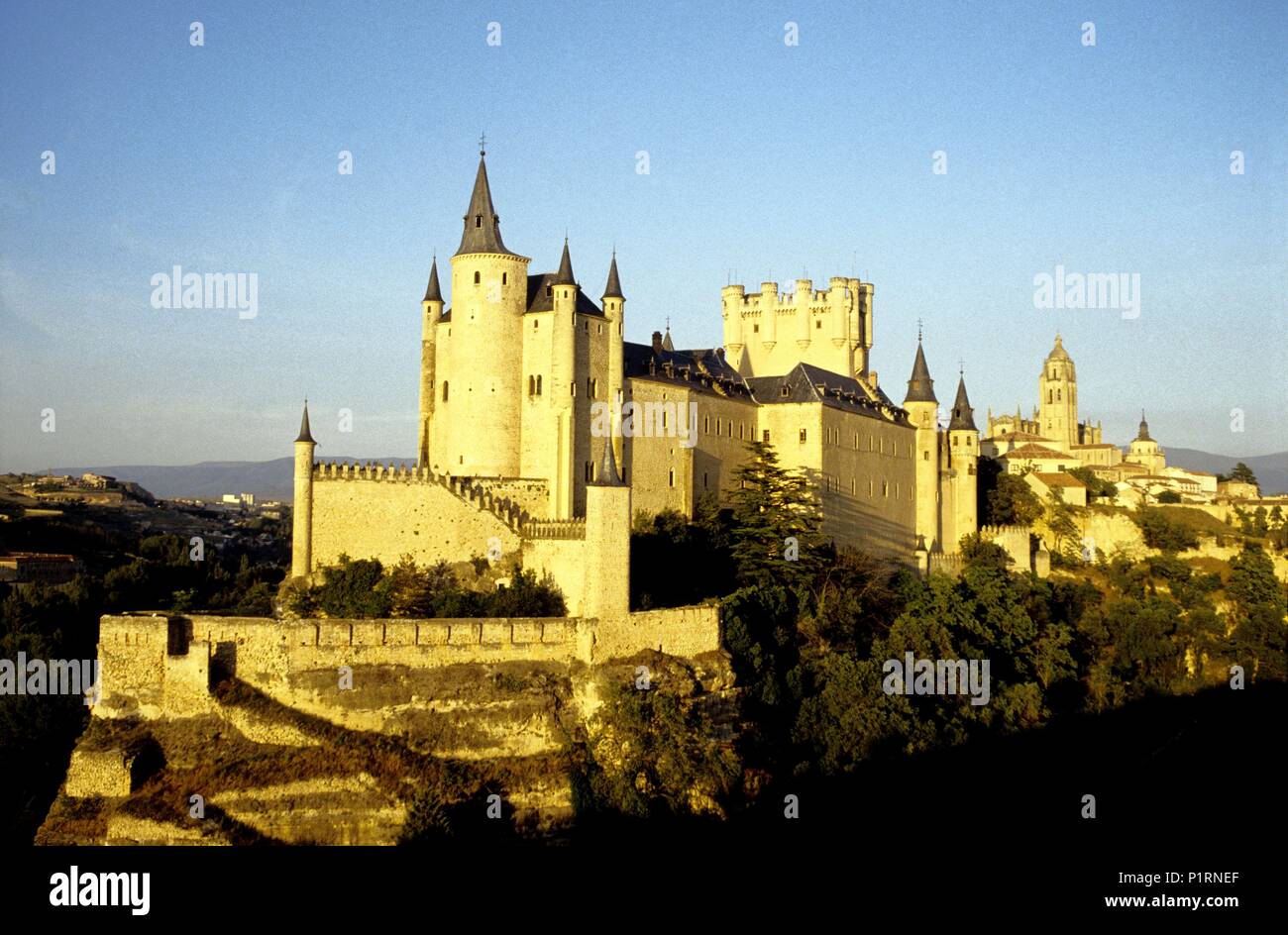 Alcázar, Cathedral, medieval walls and landscape Stock Photo - Alamy