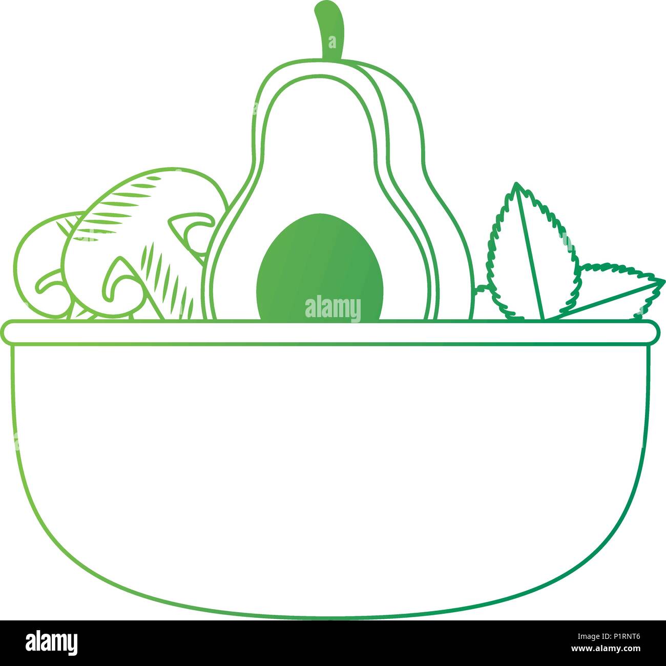 vegetables in kitchen bowl vector illustration design Stock Vector ...