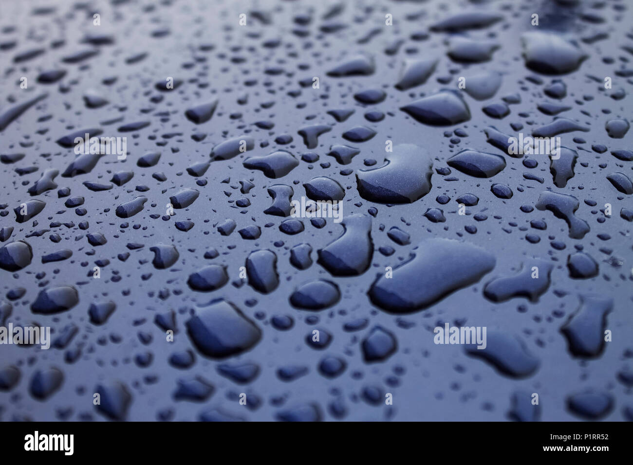 Water drops on car bonnet hi-res stock photography and images - Alamy