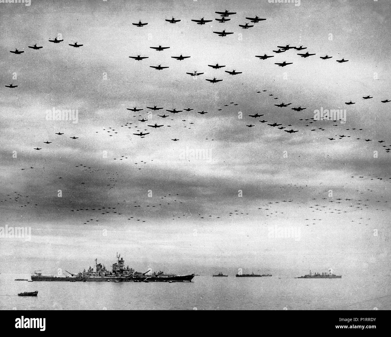Surrender of Japan, 2 September 1945: U.S. Navy carrier planes fly in ...