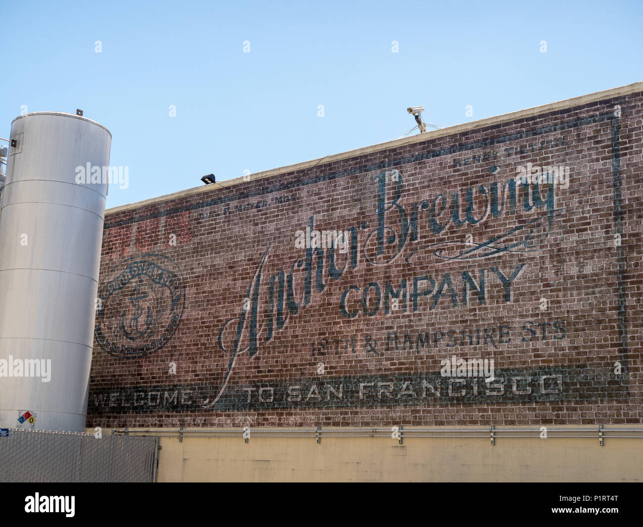 SAN FRANCISCO, CA – MAY 28, 2018: Outside facade of the Anchor Steam ...
