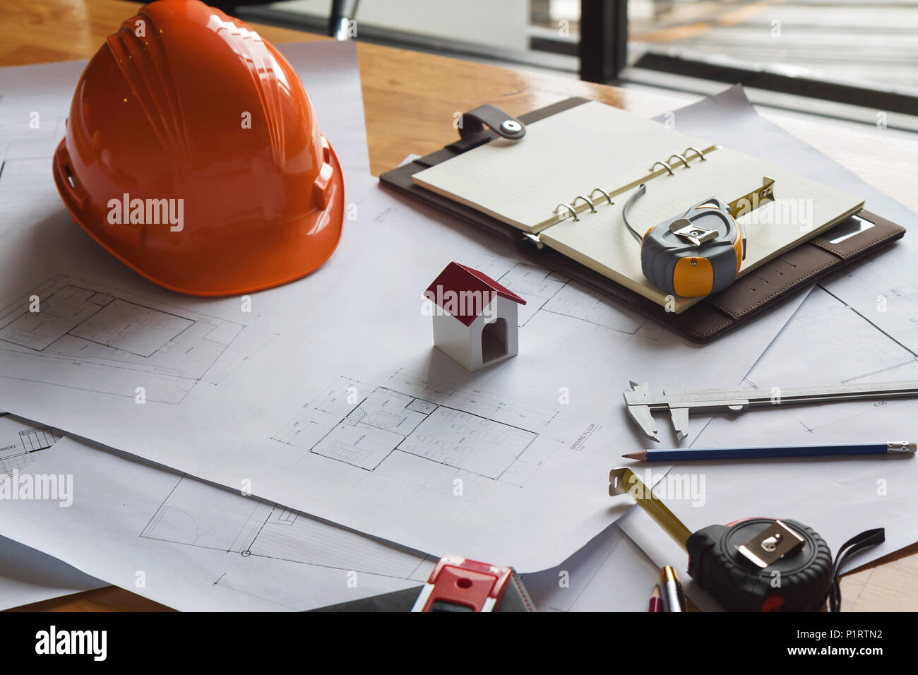 Engineer and Architect concept, Engineer Architects and real estate ...