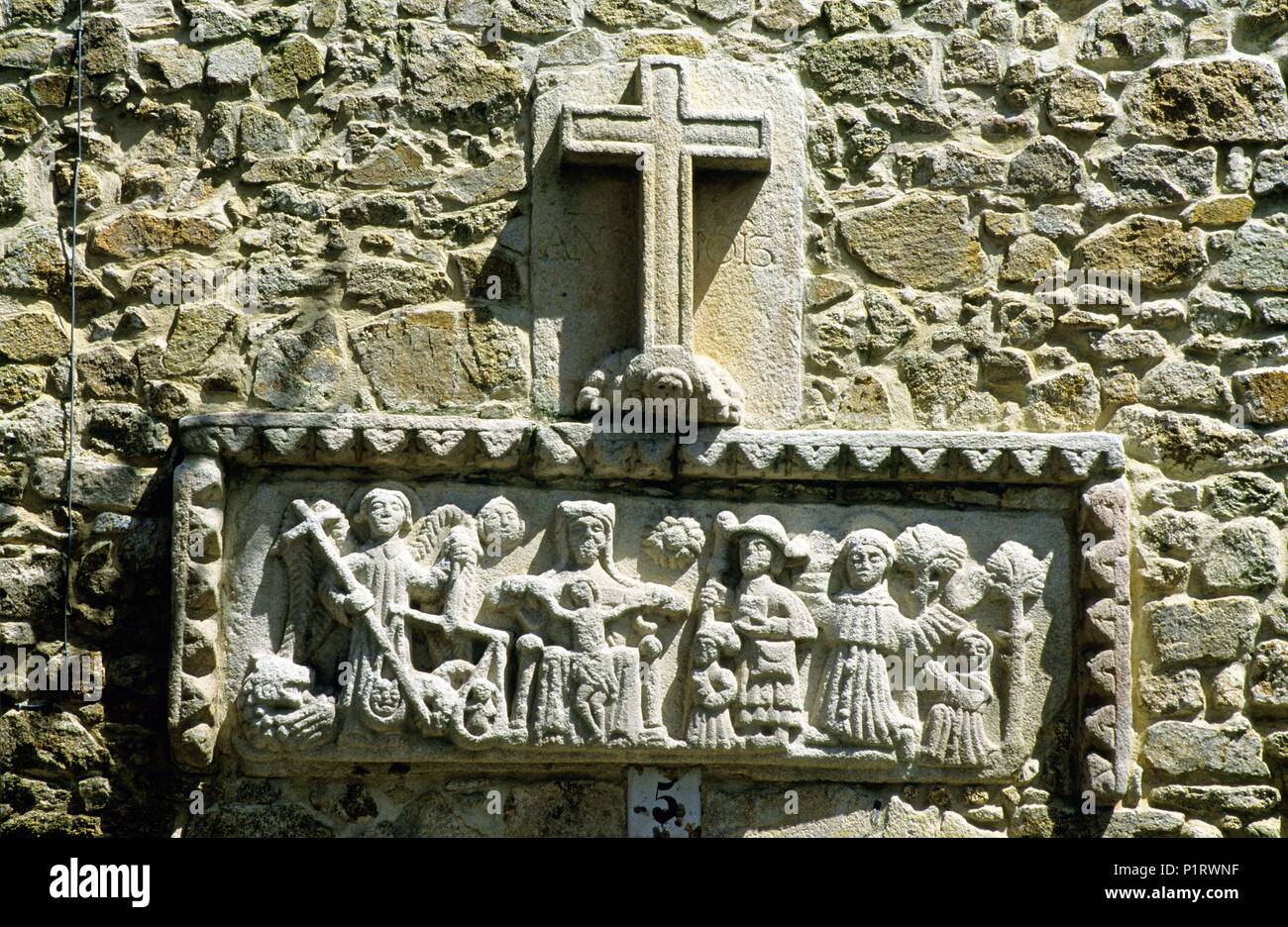 A Coruña, Convento de / Santa Bárbara monastery; romanesque detail at ...