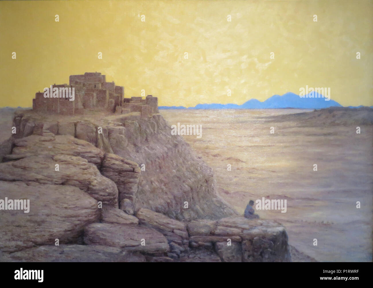 'Walpi of the North', oil painting by Frederick Samuel Dellenbaugh ...