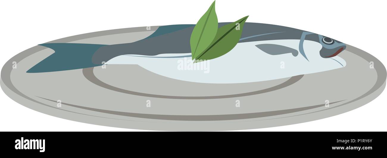 Grilled fish fillet on Stock Vector Images - Alamy