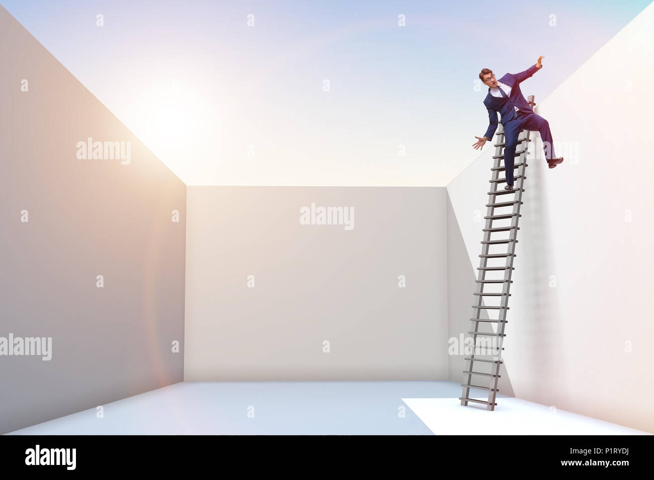 Climbing ladder concept success failure hi-res stock photography and ...
