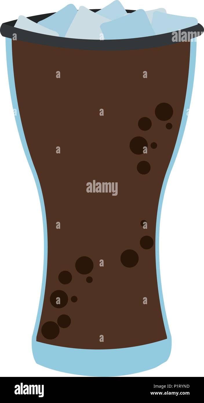 Soda cola in glass Stock Vector Images - Alamy