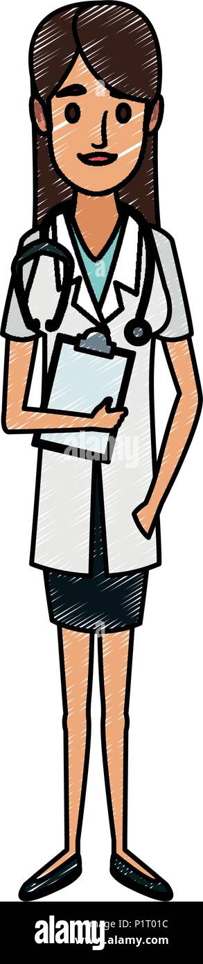 Female doctor cartoon scribble Stock Vector Image & Art - Alamy