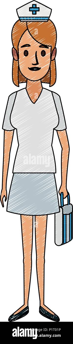 Cute nurse cartoon scribble Stock Vector Image & Art - Alamy