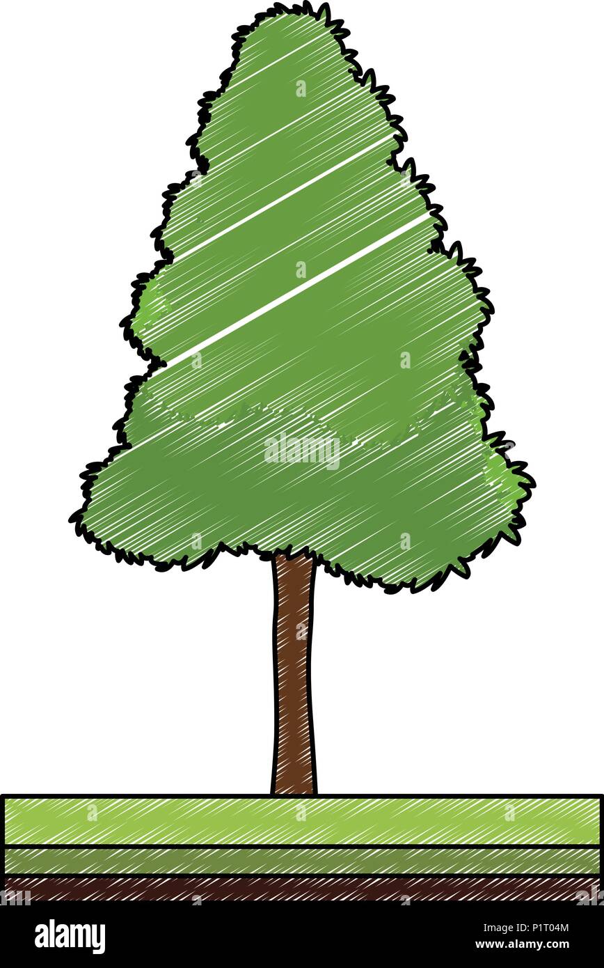 Tree on ground scribble Stock Vector Image & Art - Alamy