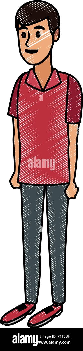 Young man cartoon scribble Stock Vector Image & Art - Alamy