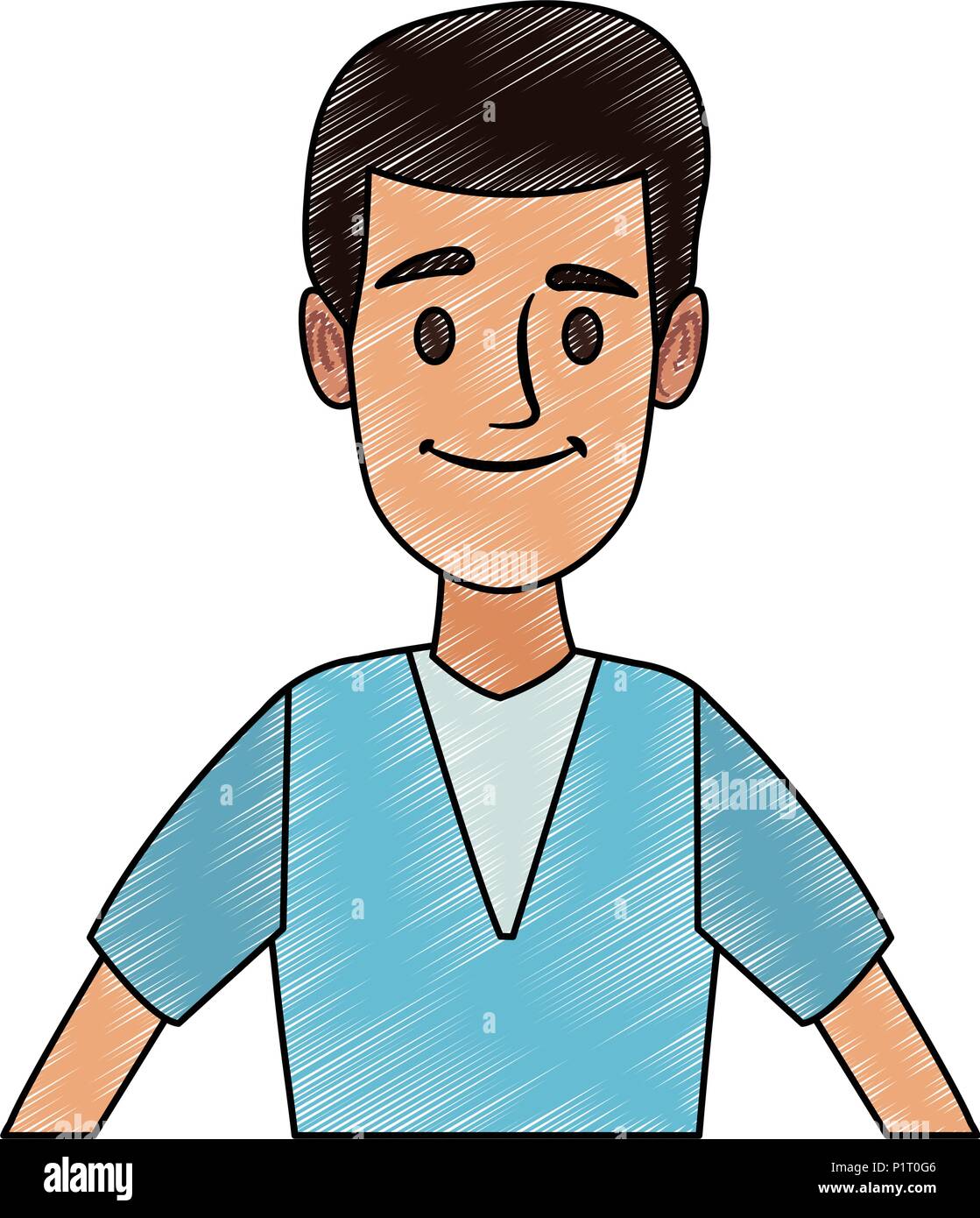 Young man cartoon scribble Stock Vector Image & Art - Alamy