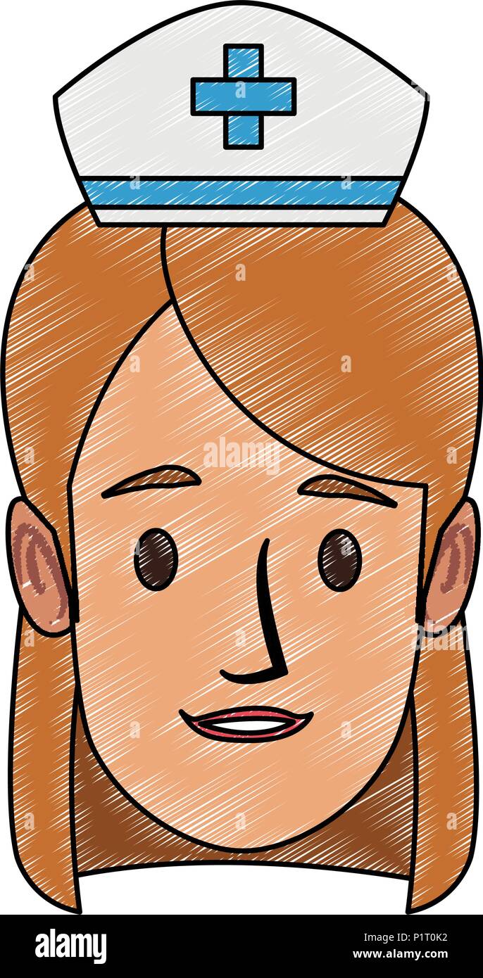Nurse face cartoon scribble Stock Vector Image & Art - Alamy