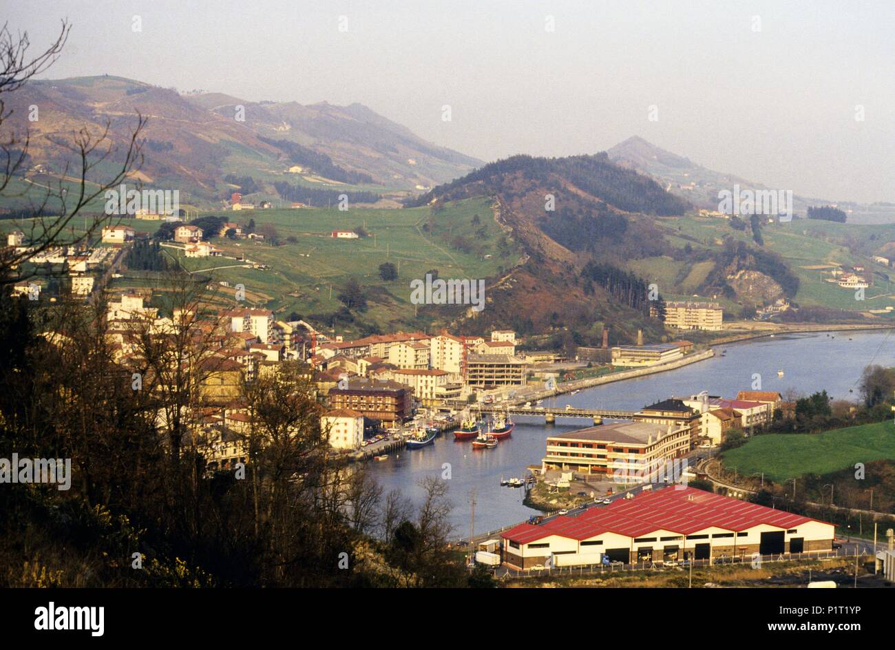 Orio, town, coastal landscape and mountains Stock Photo - Alamy